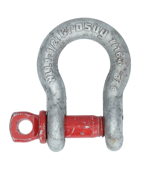 Crosby Red Bow Shackle Screw Pin SWL 1.5t | Speedy Hire