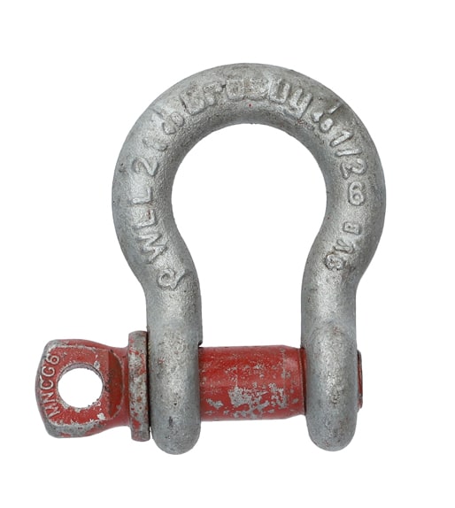 Crosby Red Bow Shackle Screw Pin SWL 2t | Speedy Hire