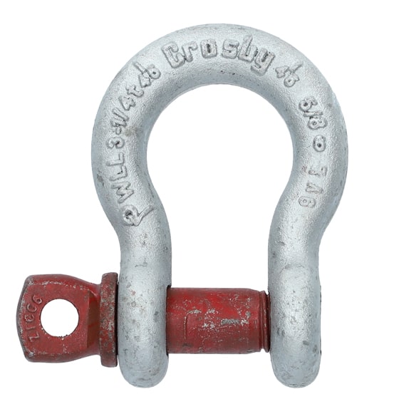 Crosby Red Bow Shackle Screw Pin SWL 3.25t | Speedy Hire